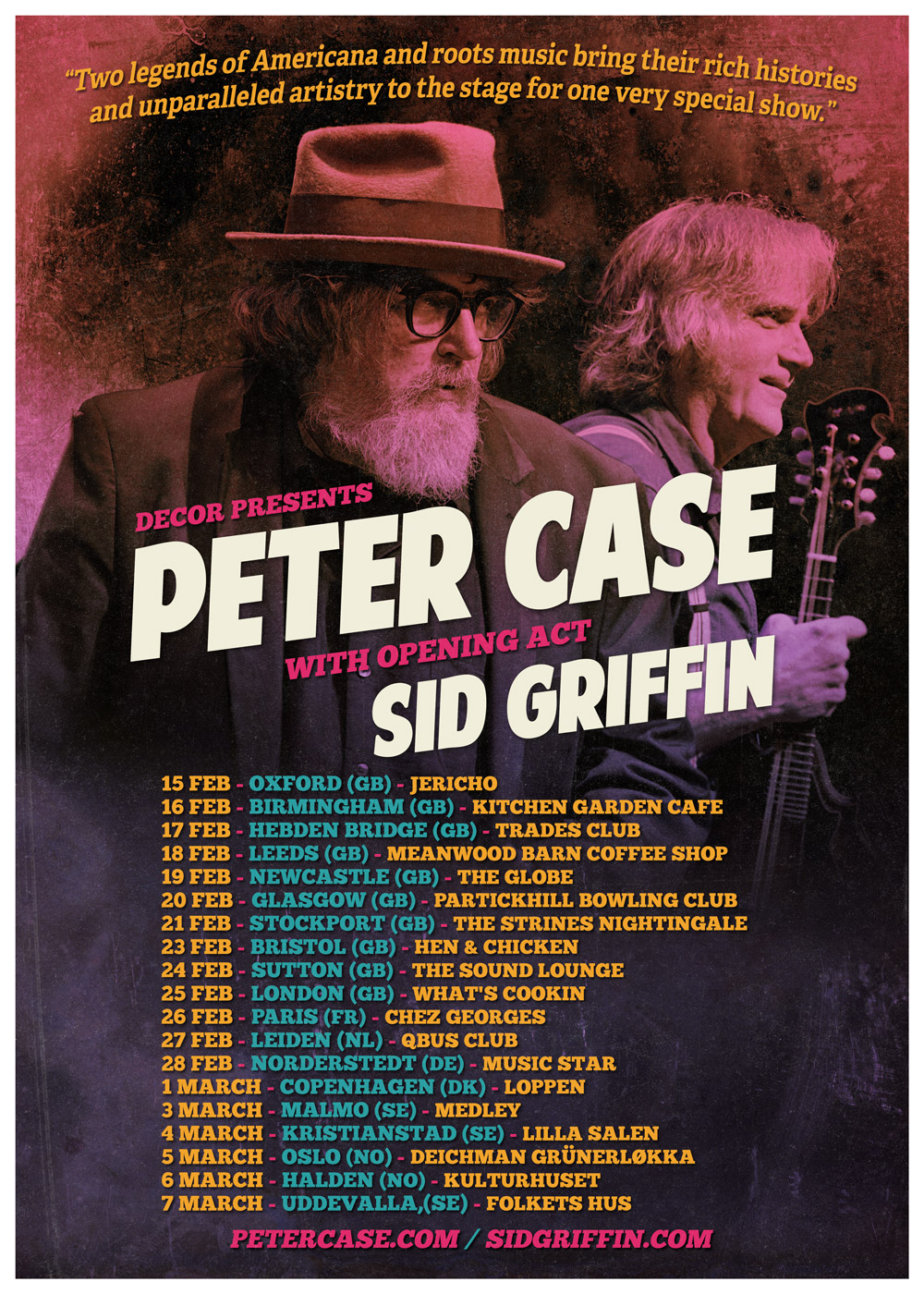2026 Spring Peter Case/Sid Griffin Tour - Sid Griffin - The Official ...